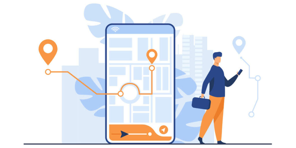 Searching locations in new city.