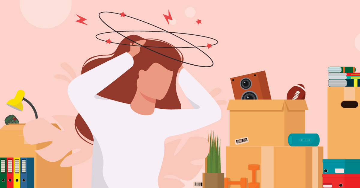 Dealing with the stress of moving.