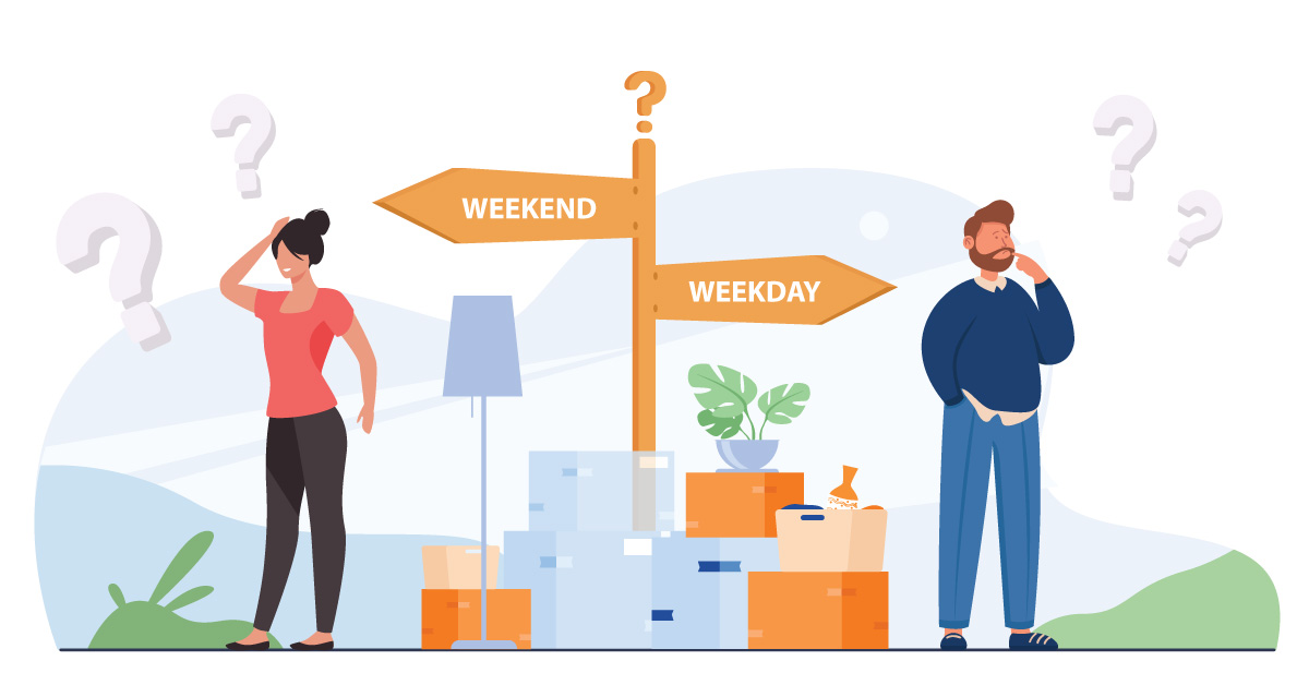 Moving During The Weekend vs Weekday.
