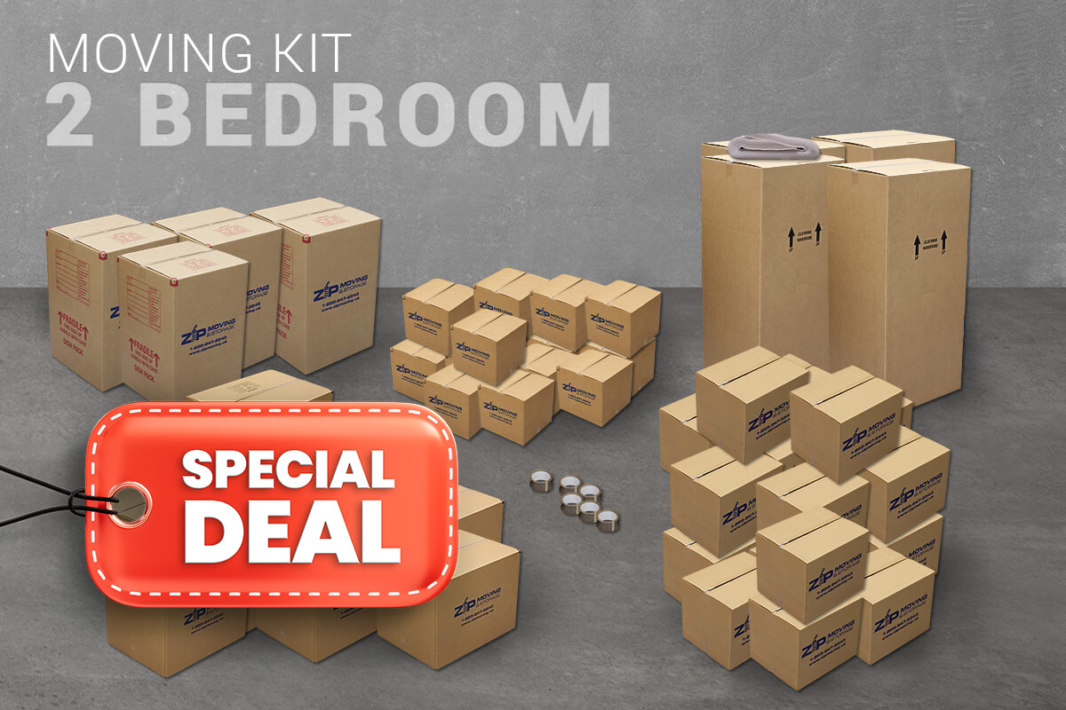 2 BEDROOM Moving Kit - 53 Moving Boxes | Zip Moving and Storage