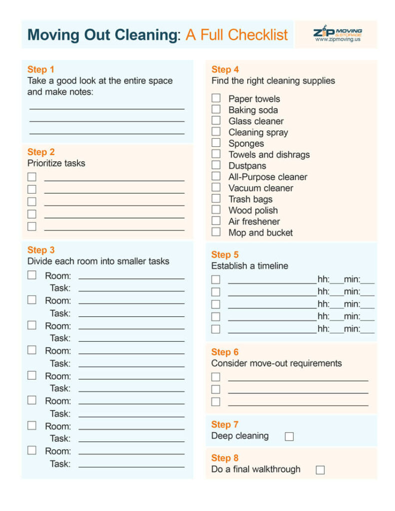 Pre-Move Cleaning: A Full Checklist | Zip Moving and Storage